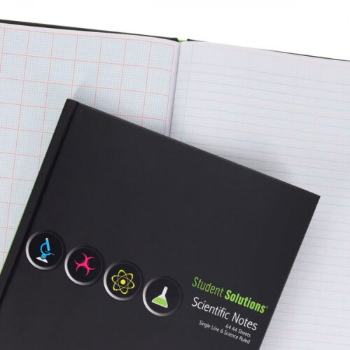 STUDENT SOLUTIONS A4 HARDCOVER 128pg SCIENCE BOOK - Hunt Office Ireland