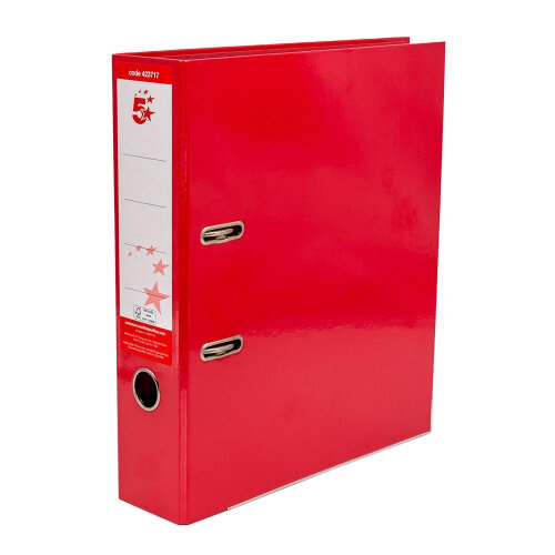 5 Star Office Lever Arch File 70mm A4 Red Pack 10 - Hunt Office Ireland