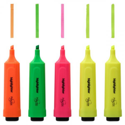 PROSCRIBE PKT.5 HIGHLIGHTER PENS - ASST - Hunt Office Ireland
