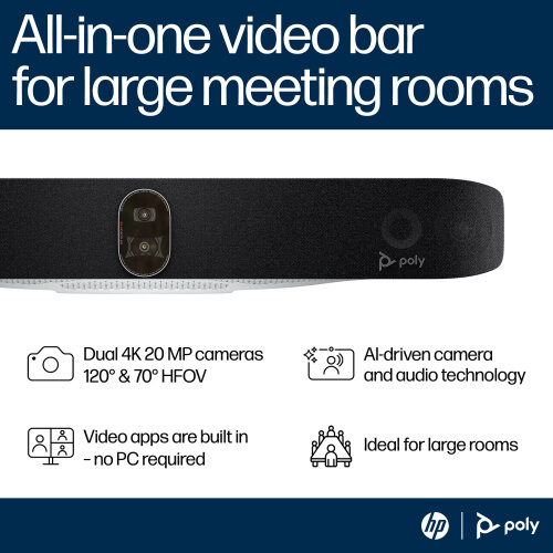 POLY Studio X72 All-In-One Video Bar - Hunt Office Ireland