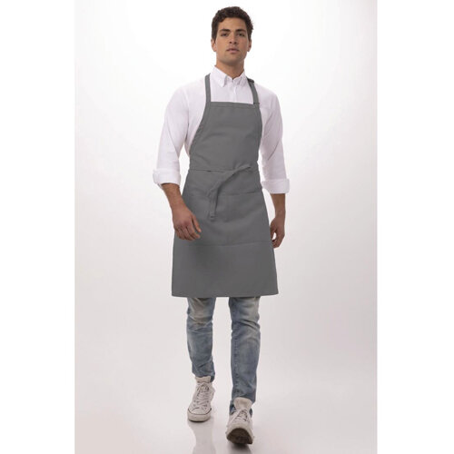 Chef Works Bib Apron Grey - HuntOffice.ie