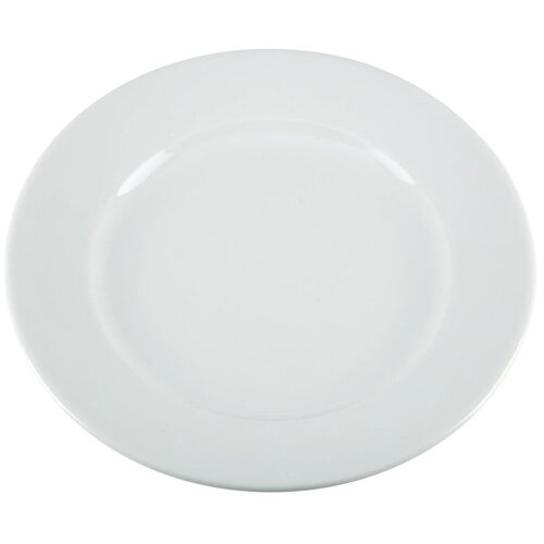 Olympia Whiteware Wide Rimmed Plates 202mm (Pack of 12) - HuntOffice.ie