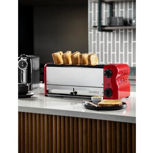 Rowlett Esprit 6 Slot Toaster Traffic Red with Elements & Sandwich Cage ...