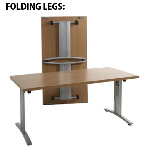 Lightweight Rectangular 1200x800mm Folding Conference Table Oak Arista ...