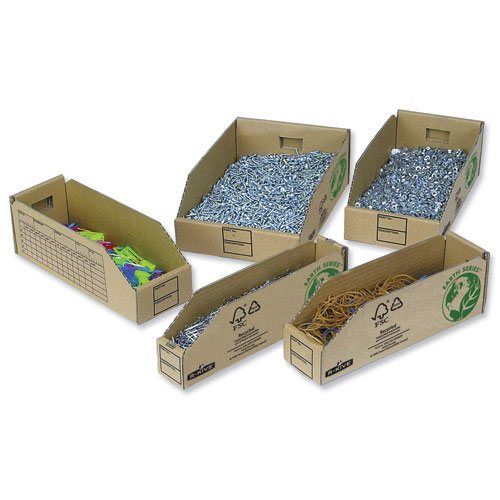 R-Kive Earth Corrugated Bin 51mm Pack 50 - Hunt Office Ireland