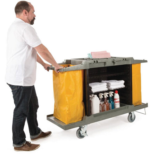 Jantex Housekeeping Trolley (Standard) - 1460x540x990mm - HuntOffice