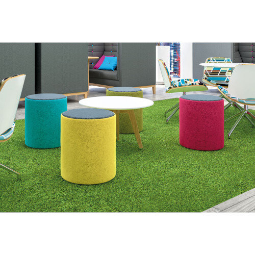 Frovi DRUM Stool H460xW420xD420mm - Fabric Band G - Hunt Office Ireland