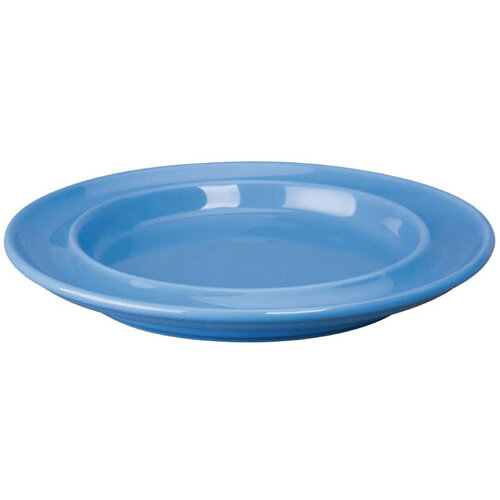 Olympia Heritage Raised Rim Plates Blue 203mm (Pack of 4) - HuntOffice.ie