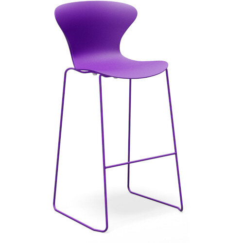 Frovi EGO Canteen Stool With Chrome Sled Base H1120xW530xD550mm 790mm ...