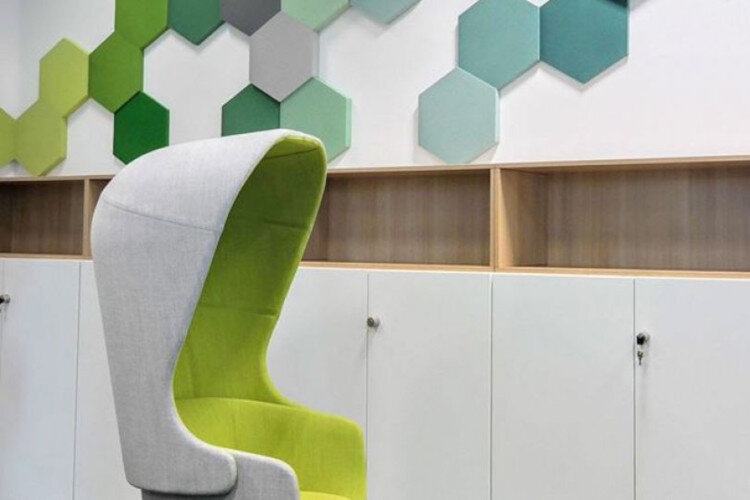 Fluffo SOFT Acoustic Wall Panel - Hexa M - Hunt Office Ireland