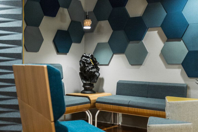 Fluffo SOFT Acoustic Wall Panel - Hexa M - Hunt Office Ireland