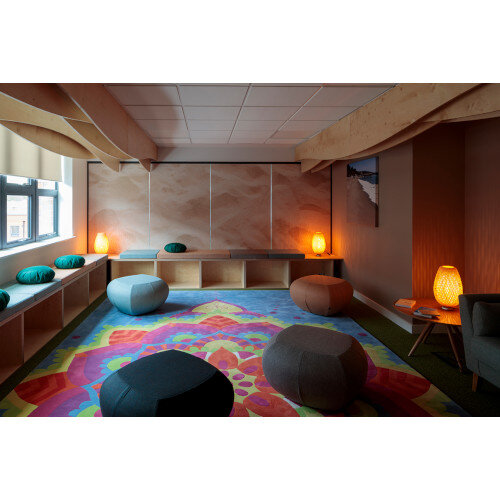 Frovi NUGGET Stool H400xW700xD700mm - Fabric Band I - Hunt Office Ireland