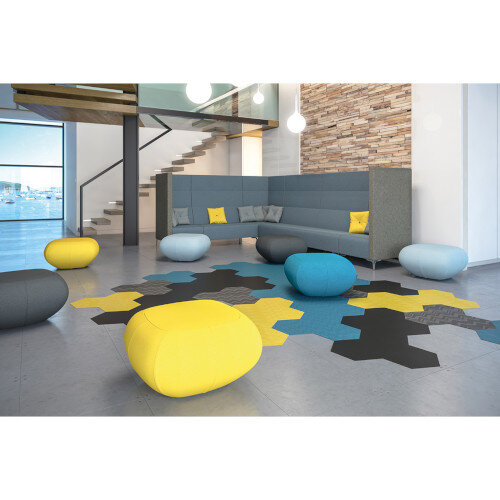 Frovi NUGGET Stool H400xW700xD700mm - Fabric Band I - Hunt Office Ireland