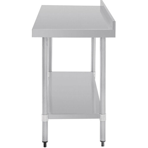 Vogue Stainless Steel Table with Upstand 1500mm - HuntOffice.ie
