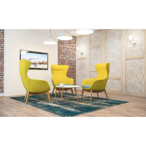 Frovi ILK HIGH Armchair With Black Oak 4 Leg Base H1110xW785xD800mm ...