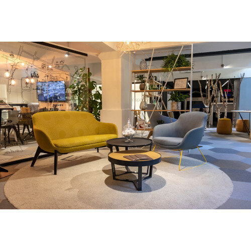 Frovi ILK HIGH 2 Seater Sofa With Natural Oak 4 Leg Base ...