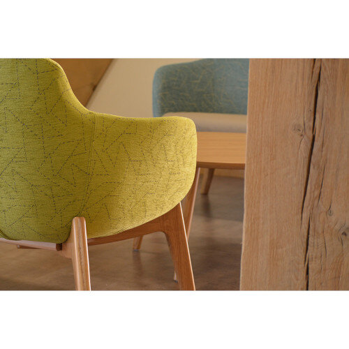 Frovi ILK HIGH 2 Seater Sofa With Natural Oak 4 Leg Base ...