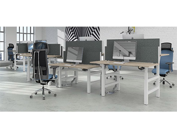Leap Height Adjustable Sit-stand Bench Desk System - Hunt Office Ireland