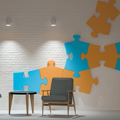 Puzzle Modular Acoustic Wall Panel 595x805mm Small Edge - Hunt Office ...