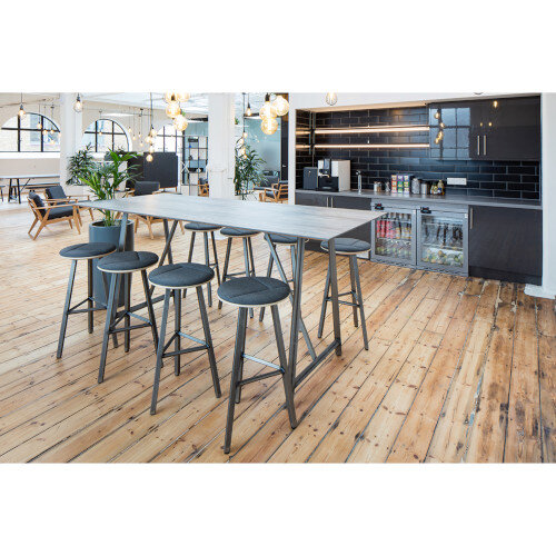 Frovi RELIC Poseur Bench Table With Power Module & Painted Steel Frame ...
