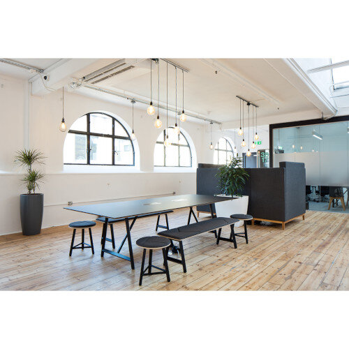 Frovi RELIC Bench Table With Raw Steel Frame W3600xD900xH750mm - Hunt ...