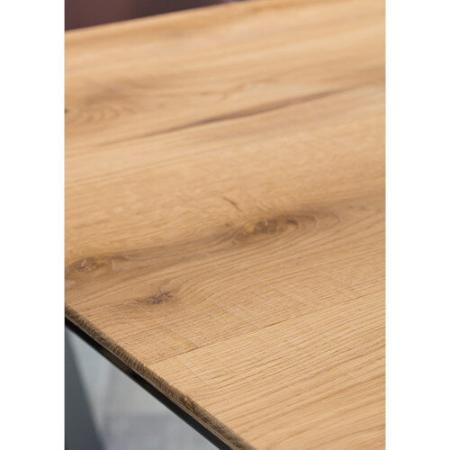 Frovi RELIC Sawn Oak Top Bench Table With Power Module & Vintage Copper ...