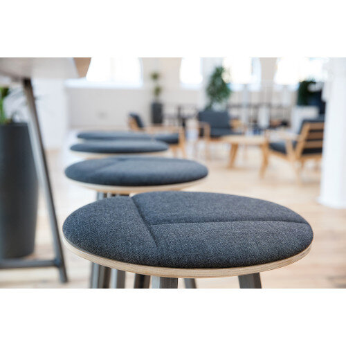 Frovi RELIC Low Stool Fabric Upholstered Seat With Painted Steel Frame ...