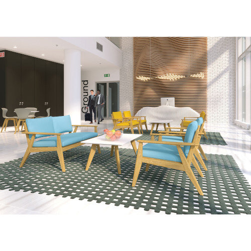 Frovi SCANDI 2 Seater Sofa With Black Oak Frame H750xW1290xD780mm 430mm ...