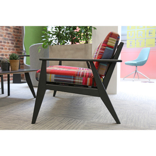 Frovi SCANDI 2 Seater Sofa With Black Oak Frame H750xW1290xD780mm 430mm ...