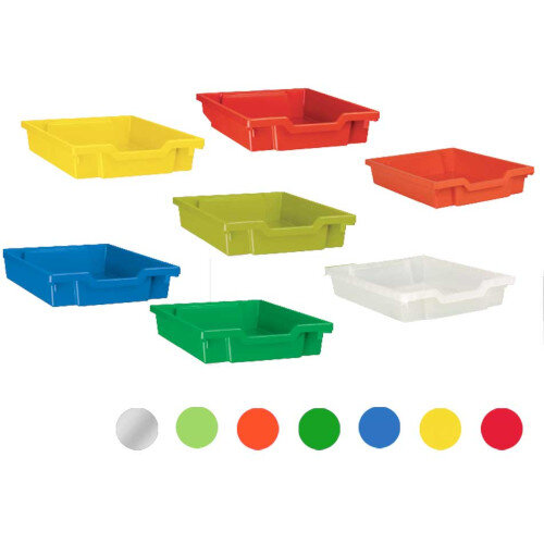 Shallow Container Green 75mm Deep - HuntOffice Ireland