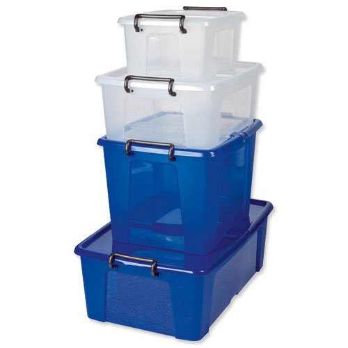 Strata Smart Storage Box With Clip On Lid 6 Litres Clear - Hunt Office ...