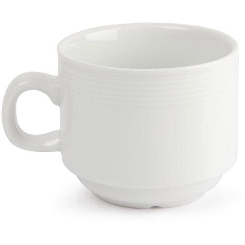 Olympia Linear Stacking Tea Cup - 200ml 6.76fl oz (Box 12) - HuntOffice