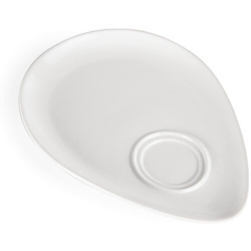 Olympia Whiteware Snack Plate White - 185x240mm (Box 12) - HuntOffice