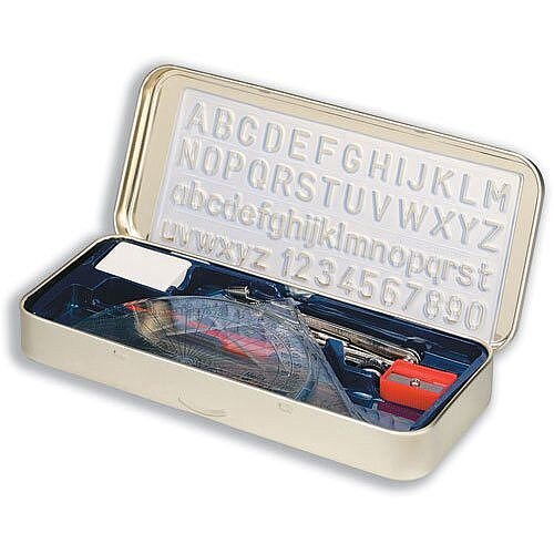 Oxford Maths Rulers Set in Storage Tin - Hunt Office Ireland