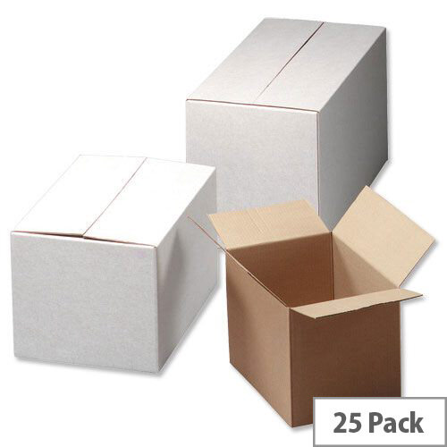 Packing Cardboard Boxes W305xD229xH229mm Buff Ream Pack 25 - Hunt ...