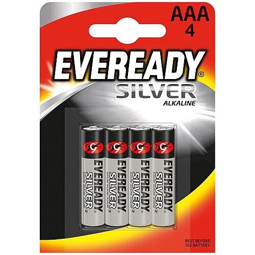 Eveready Silver Alkaline Battery AAA Ref 637330 [Pack 4] - Hunt Office ...