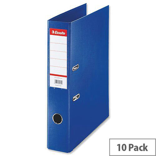 Esselte Lever Arch File Foolscap Blue Pack 10 - Hunt Office Ireland