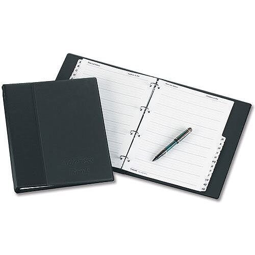 Telephone Index Book Binder A4 Black A-Z Index and 20 Sheets Concord ...