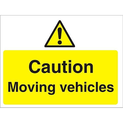 Construction Board 600x450 Safety Sign 4mm Fluted Caution Moving ...