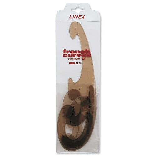 Linex French Curve Set Burmester Tinted Brown 3 Piece - Hunt Office Ireland