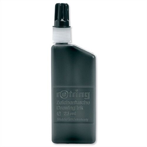 Rotring Drawing Ink for Isograph Pens 23ml Bottle Black S0194660 - Hunt ...