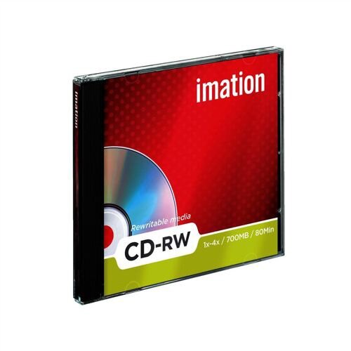 Imation CD-RW Rewritable Disk Cased 1x-4x Speed 80min 700MB Pack 10 - Hunt Office Ireland