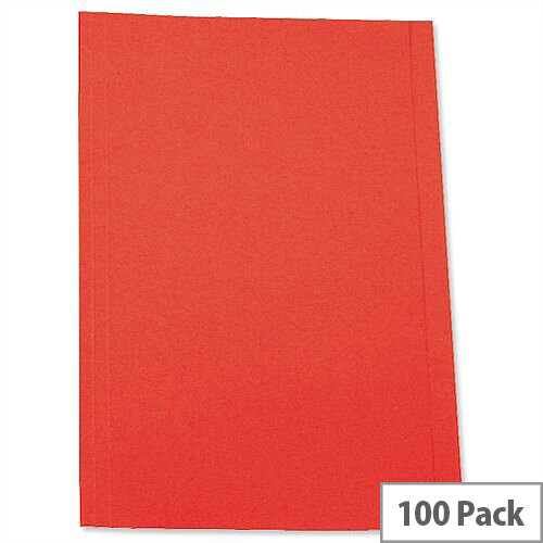 Red Square Cut Folder Recycled Pre-punched 250gsm A4 Pack 100 5 Star ...