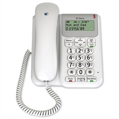 BT Decor 2200 Desk Telephone, Analog Telephone - 50 Entries, 3-line ...