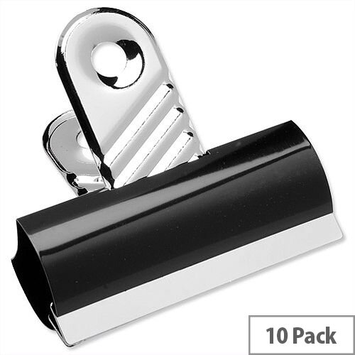 Grip Clips Metal 70mm Black Pack 10 5 Star - Hunt Office Ireland