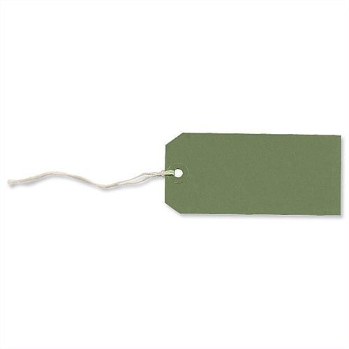 Parcel Tags Dark Green Pack 1000 Merit - Hunt Office Ireland