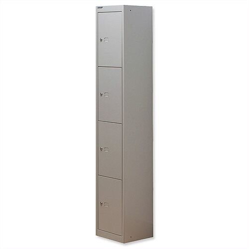 Bisley 4 Door Locker Steel Goose Grey CLK124-73 - Hunt Office Ireland