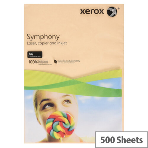 Xerox Symphony Pastel Salmon A4 Paper 80gsm Paper Pack of 500 - Hunt ...