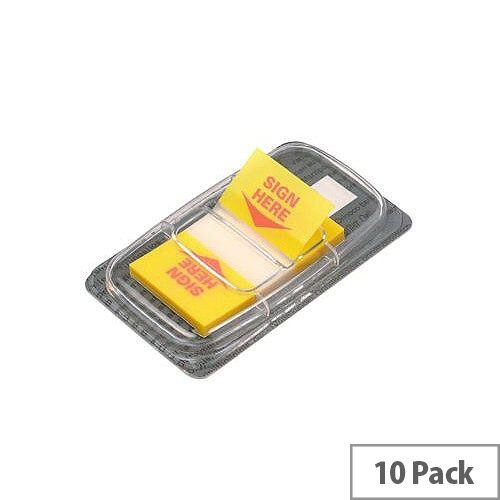 5 Star Sign Here Index Flags Tab With Red Arrow 50x25mm 10 Wallets of ...