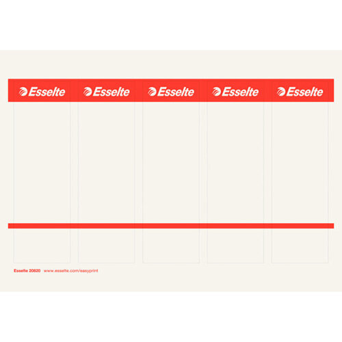 Esselte PC Printable Spine Labels for Plastic Lever Arch Files 49x158mm ...